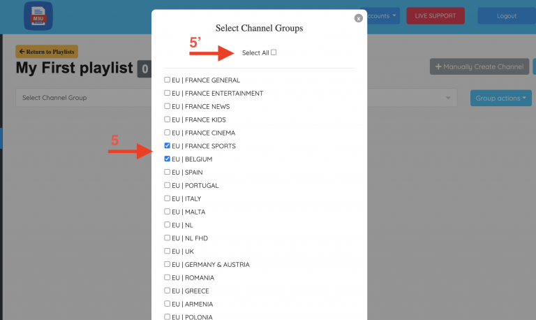 Create your First playlist – M3U editor