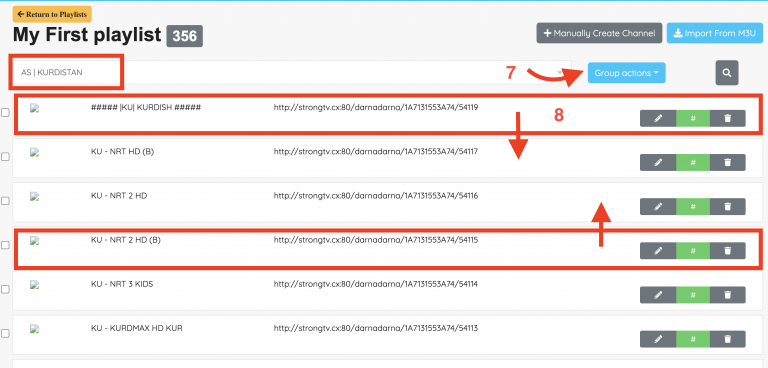 Create your First playlist – M3U editor