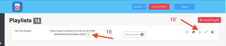 Create your First playlist – M3U editor